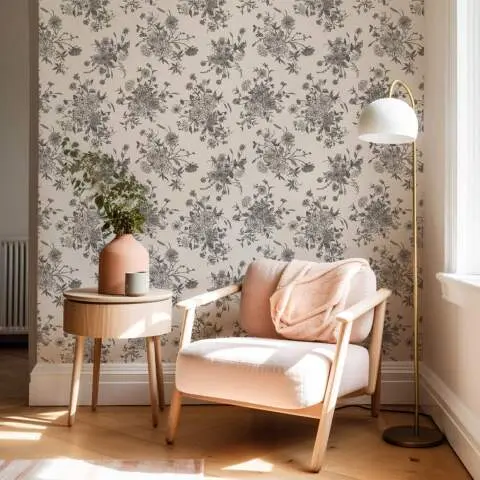 Sollys Og Blomster Tapet