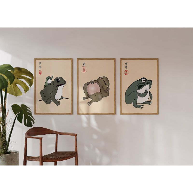 Plakat - Frosk Kunstsamling / Sett med 3