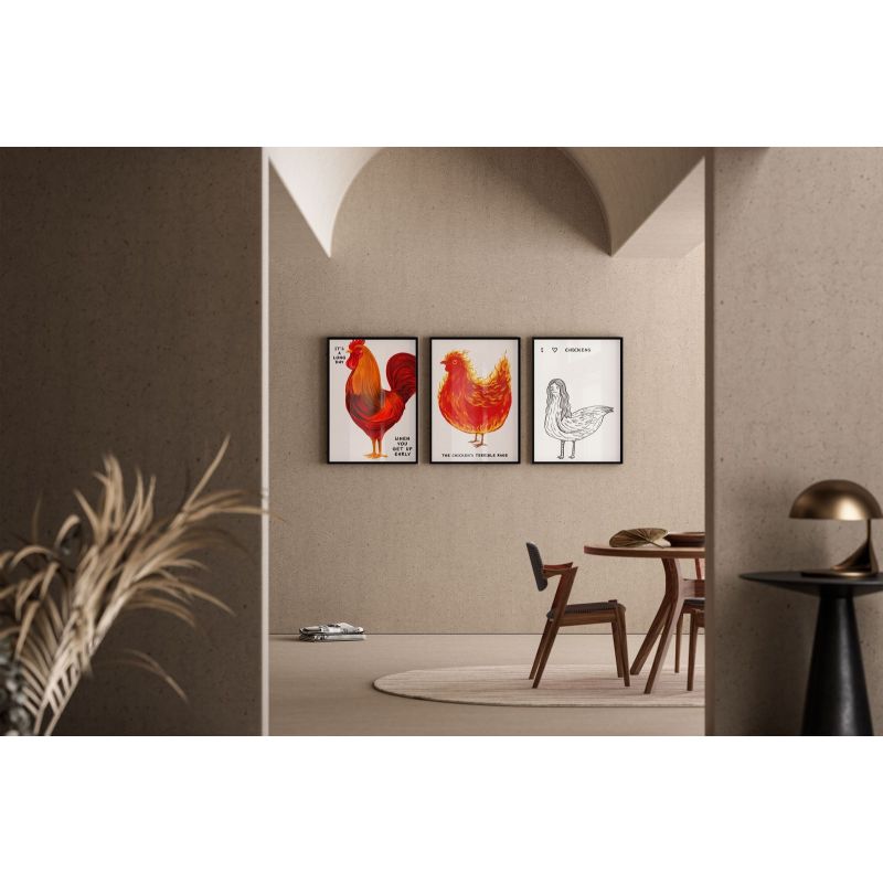 Plakat - Kylling Art Collection / Sett med 3